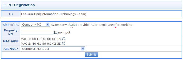 PC Registration Manual